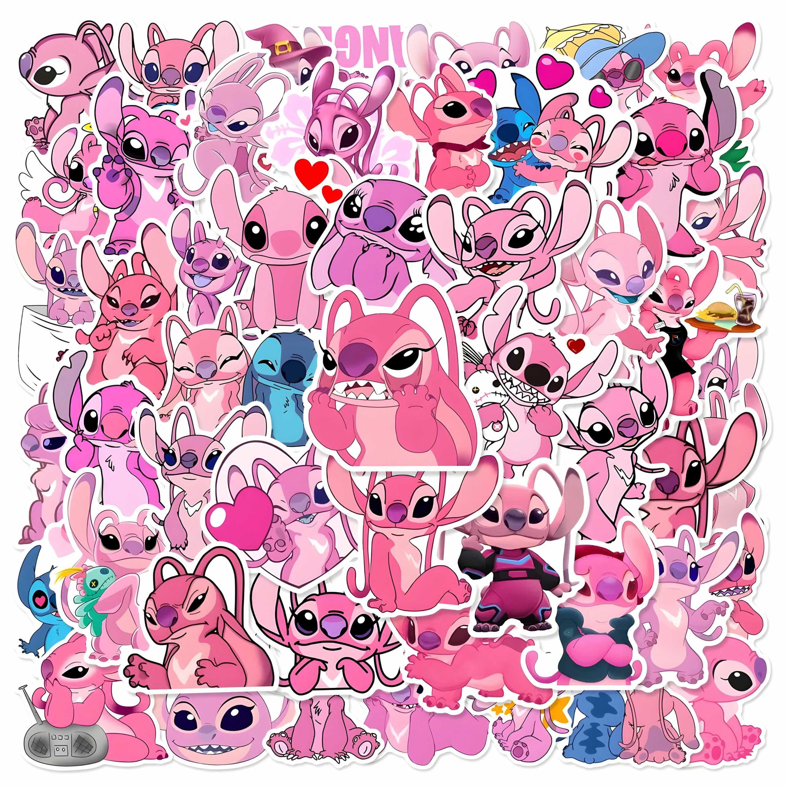 Lot 50 Autocollants Stitch et Angel • La boutique Stitch