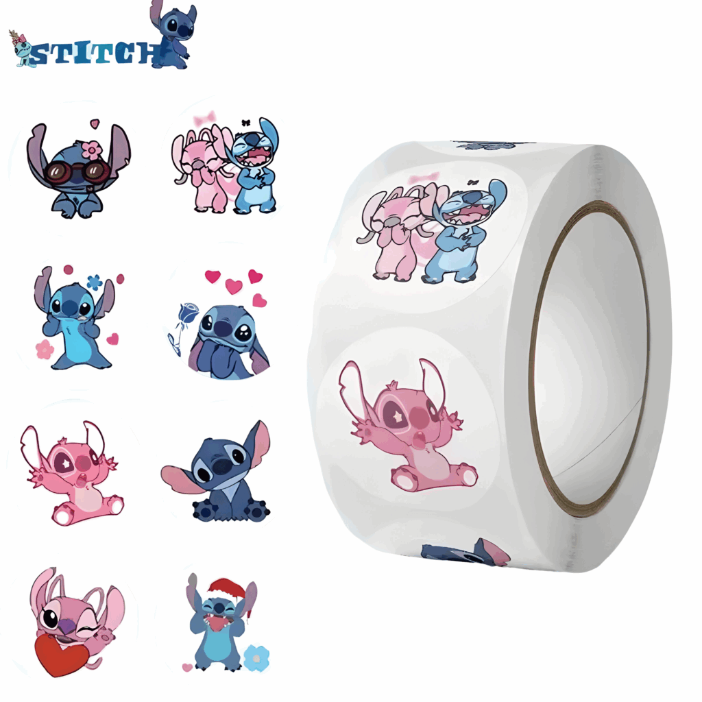 Rouleau 500 Autocollants Stitch • La boutique Stitch