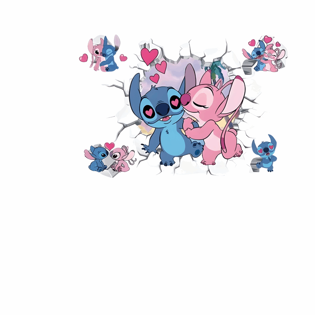 Autocollant Murale Stitch et Angel • La boutique Stitch